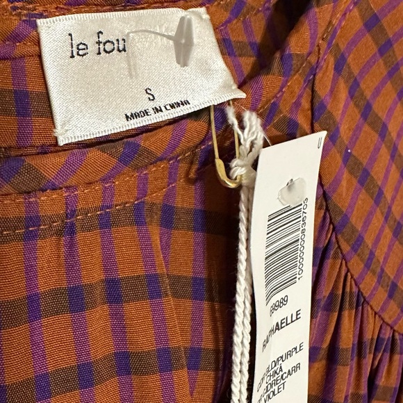 Aritizia | Tops | Nwt Aritzia Le Fou Wilfred Raphaelle Check Blouse | Poshmark